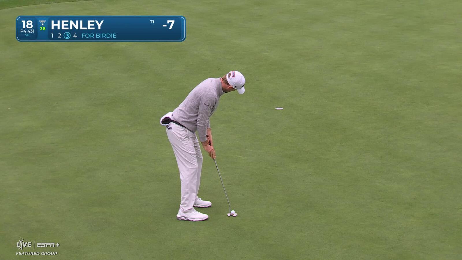 Russell Henley | Round 1 | 18th hole | Shot 3 | 2025 AT&T Pebble Beach