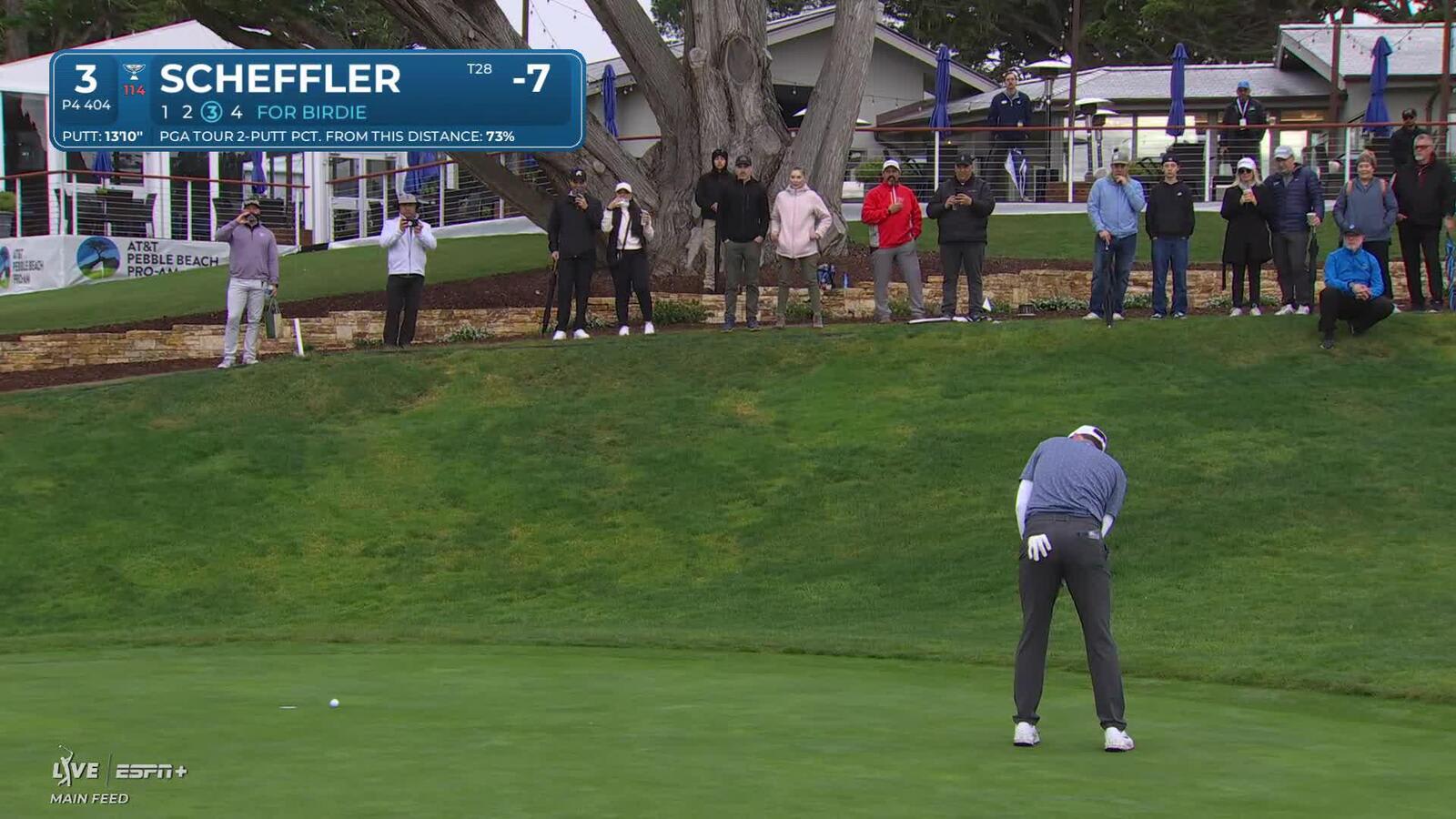 Scottie Scheffler | Round 3 | 3rd hole | Shot 3 | 2025 AT&T Pebble Beach
