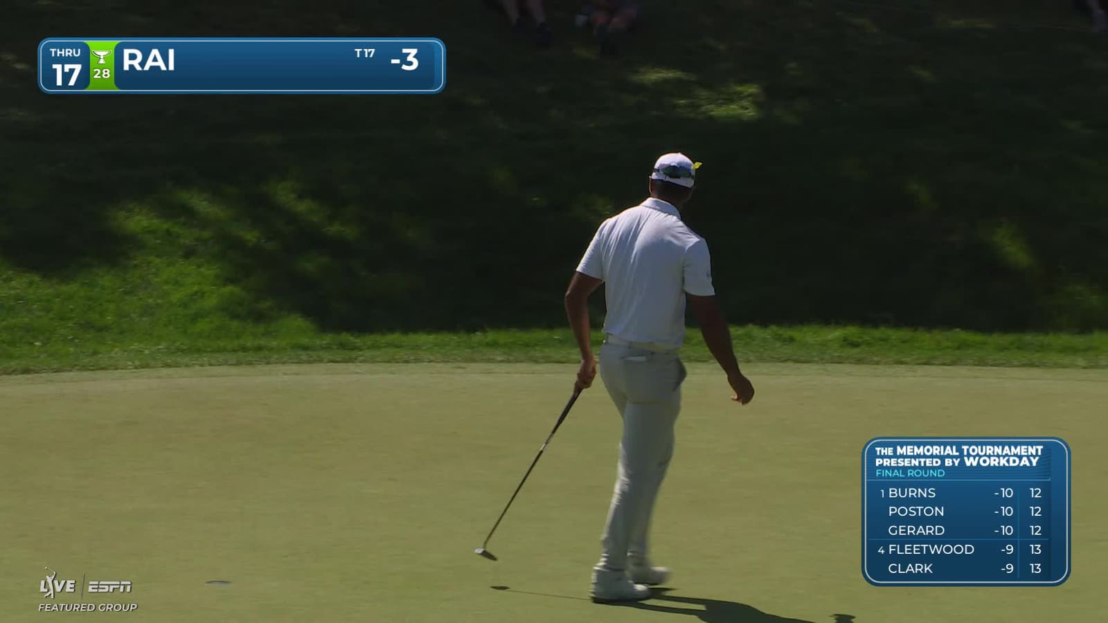 Aaron Rai | Round 4 | 17th hole | Shot 4 | 2026 the Memorial