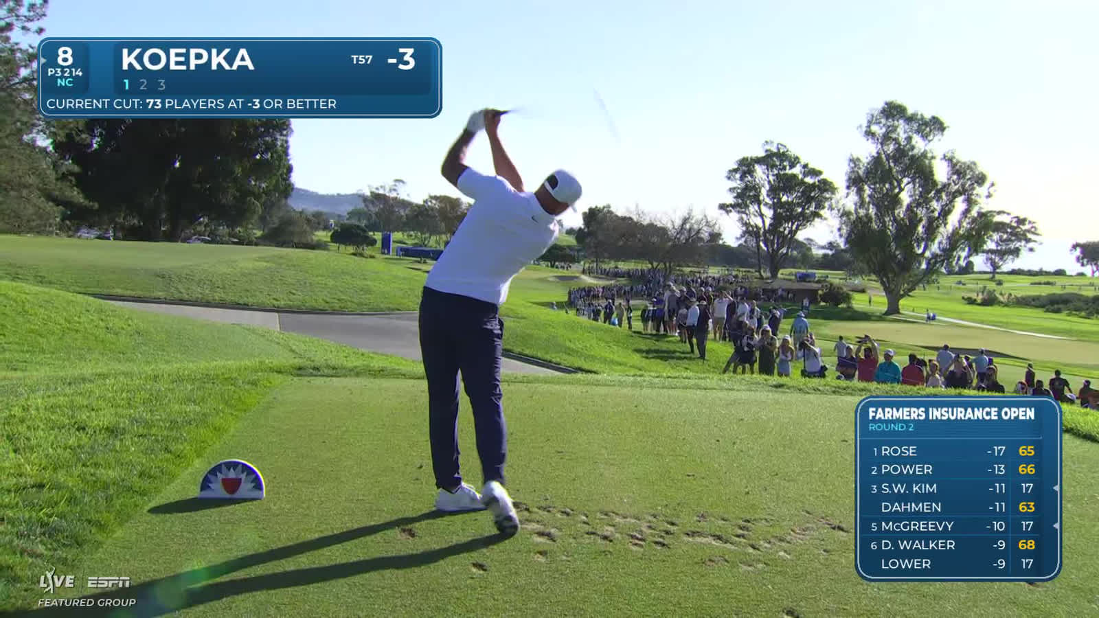 Brooks Koepka | Round 2 | 8th hole | Shot 1 | 2026 Farmers