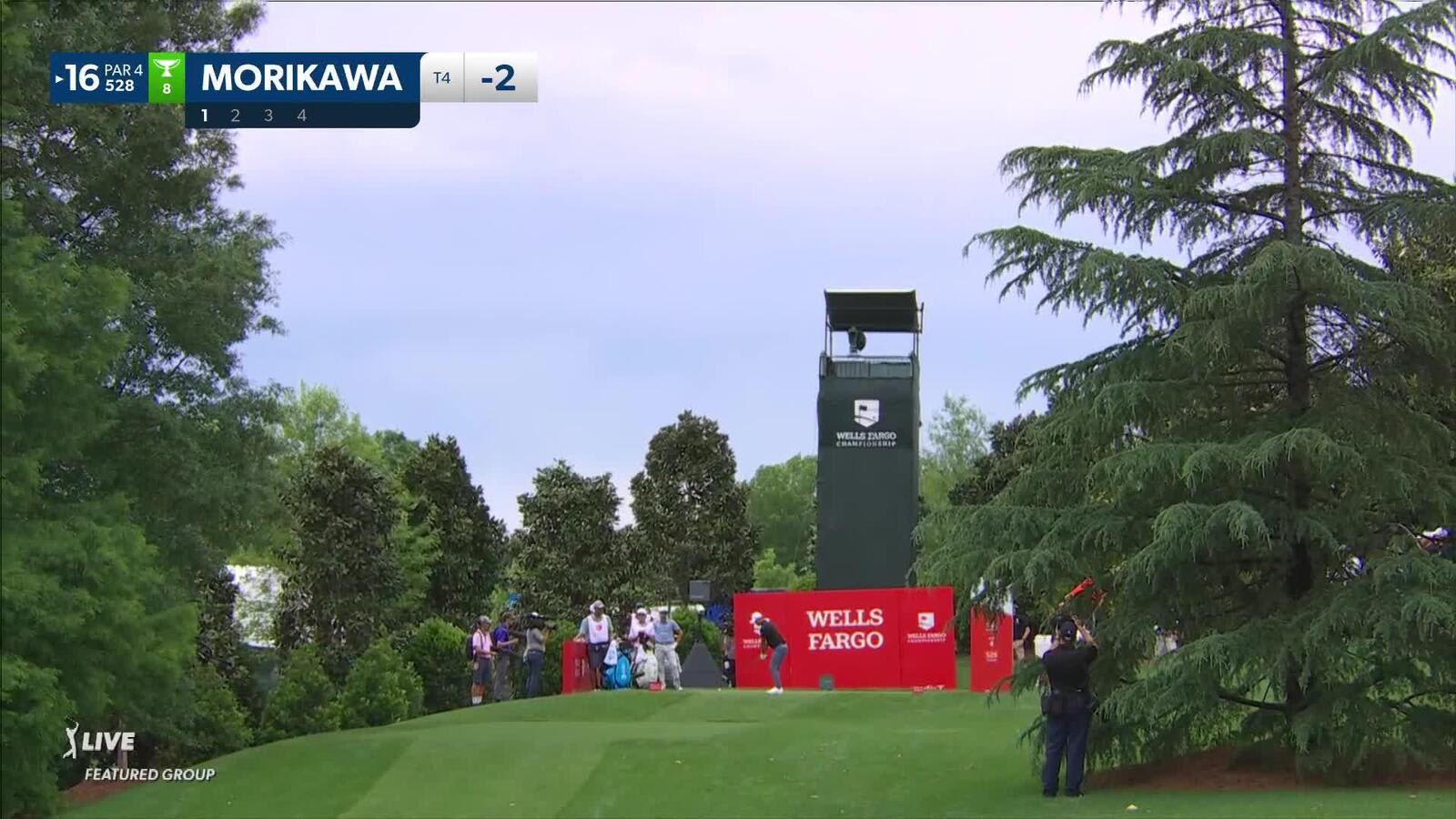 Collin Morikawa | 2024 Wells Fargo | Round 1 | 16th hole | Shot 1