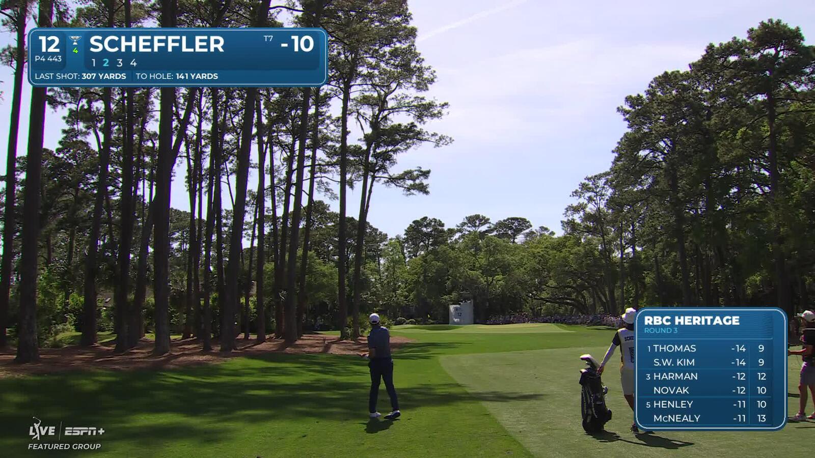 Scottie Scheffler | Round 3 | 12th hole | Shot 2 | 2025 RBC Heritage