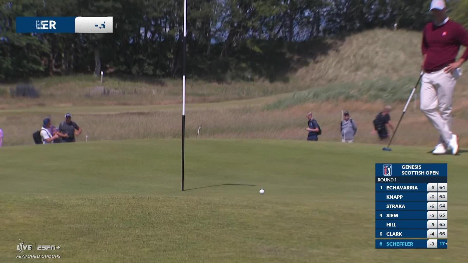 Scottie Scheffler | Round 1 | 9th hole | Shot 2 | 2025 Genesis Scottish Open