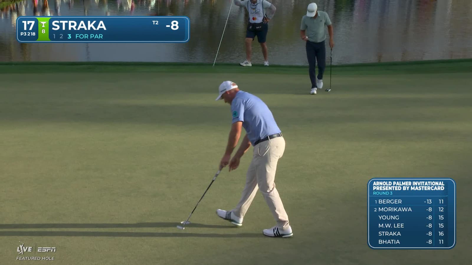 Sepp Straka | Round 3 | 17th hole | Shot 3 | 2026 Arnold Palmer