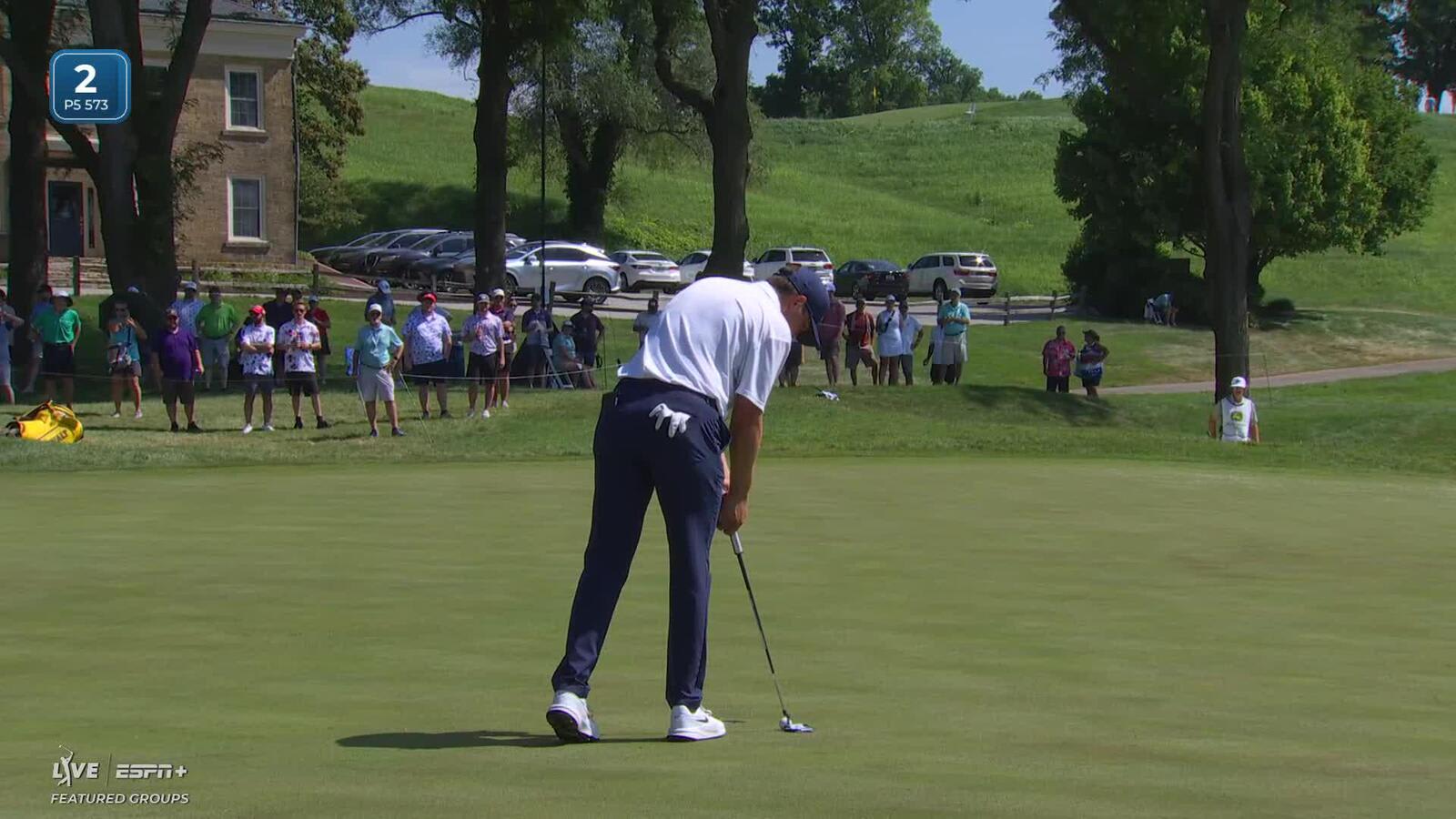 Davis Thompson | Round 2 | 2nd hole | Shot 4 | 2025 John Deere