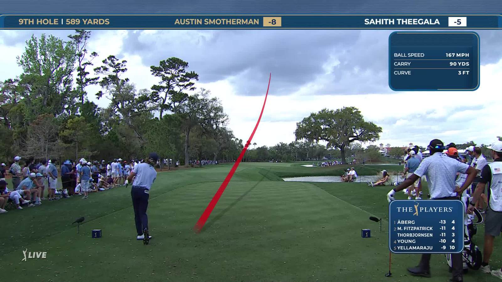 Austin Smotherman | Round 4 | 9th hole | Shot 1 | 2026 THE PLAYERS