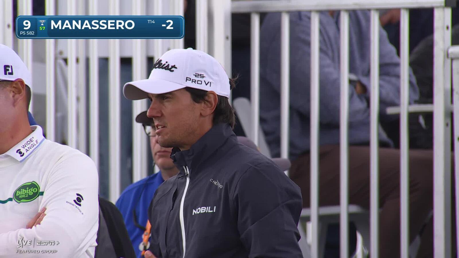 Matteo Manassero | Round 4 | 9th hole | Shot 1 | 2025 Farmers