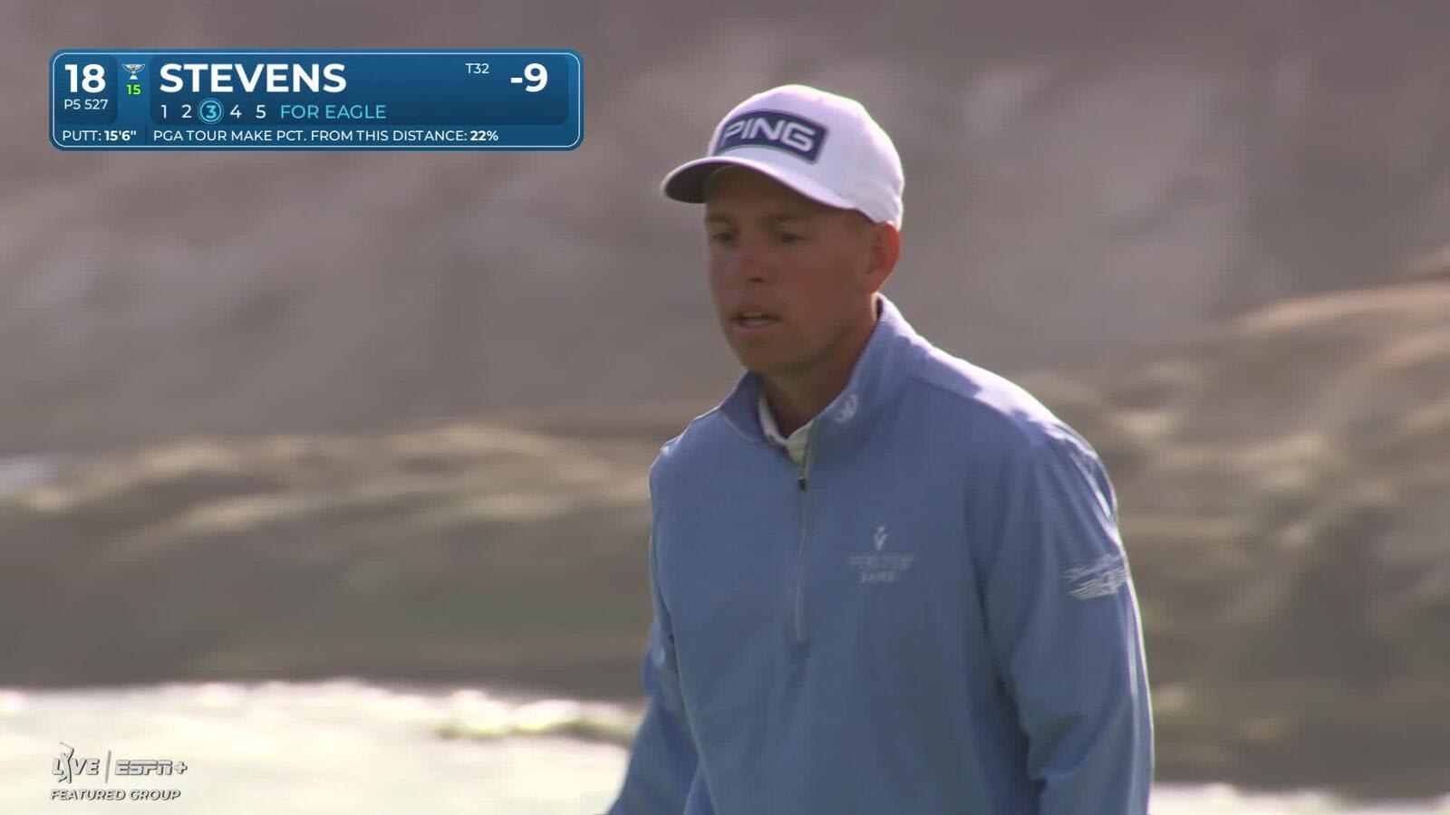Sam Stevens | Round 4 | 18th hole | Shot 3 | 2025 AT&T Pebble Beach