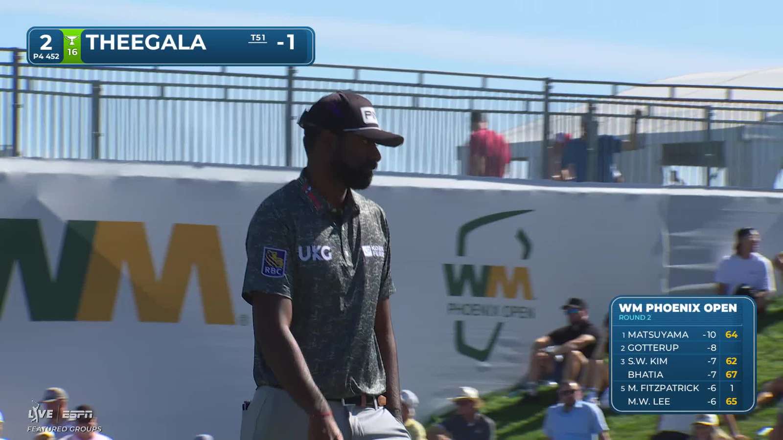 Sahith Theegala | Round 2 | 2nd hole | Shot 3 | 2026 WM Phoenix Open