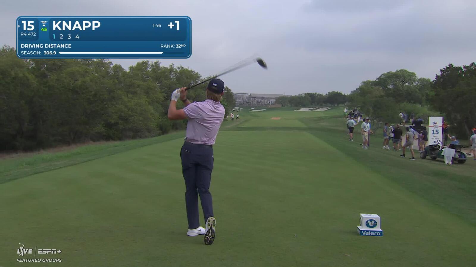 Jake Knapp | Round 1 | 15th hole | Shot 1 | 2025 Valero