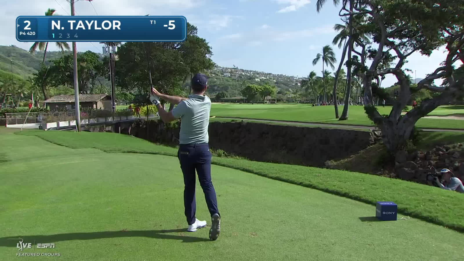 Nick Taylor | Round 1 | 2nd hole | Shot 1 | 2026 Sony Open
