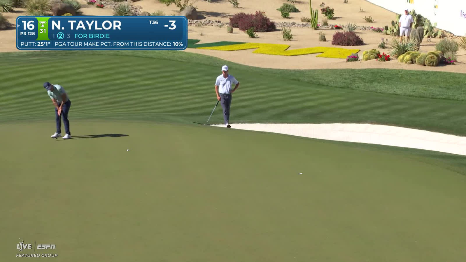 Nick Taylor | Round 3 | 16th hole | Shot 2 | 2026 WM Phoenix Open