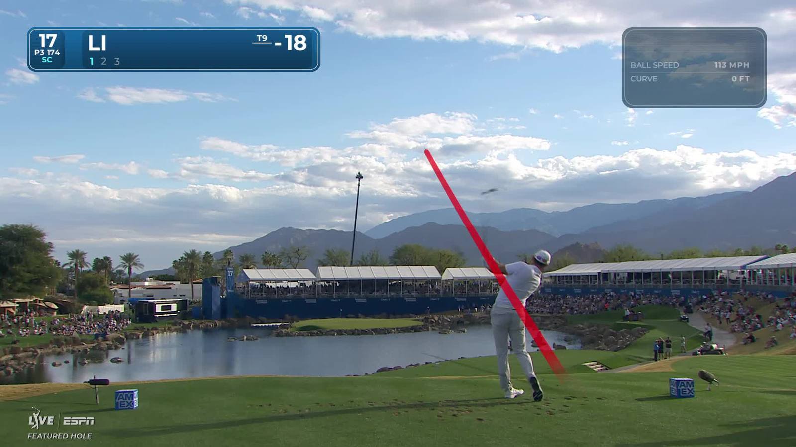 Haotong Li | Round 3 | 17th hole | Shot 1 | 2026 The American Express