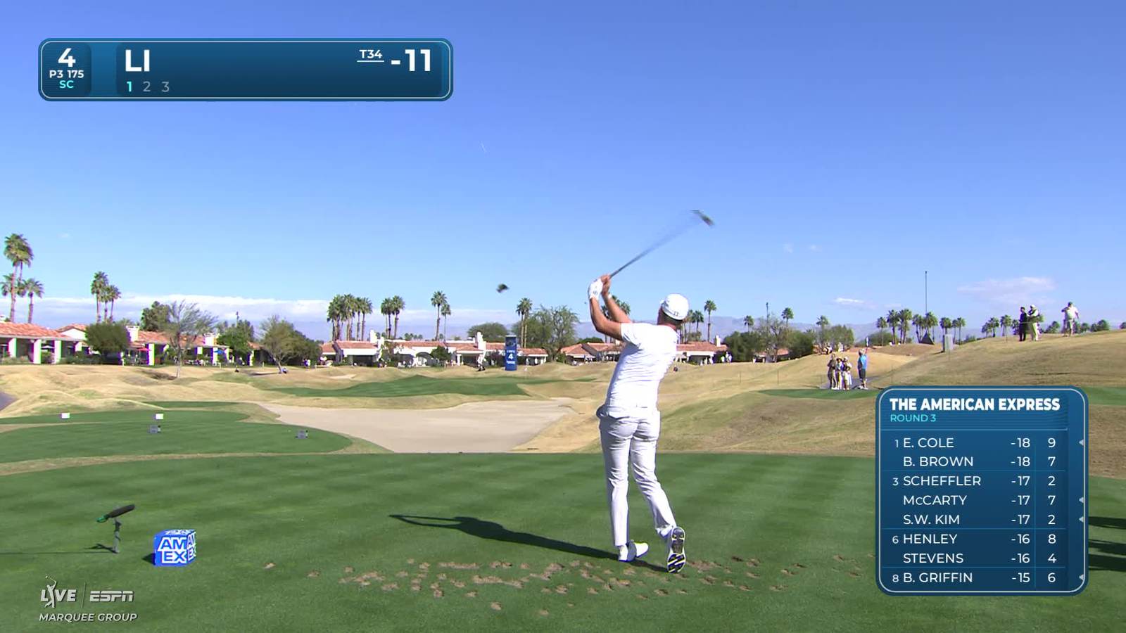 Haotong Li | Round 3 | 4th hole | Shot 1 | 2026 The American Express