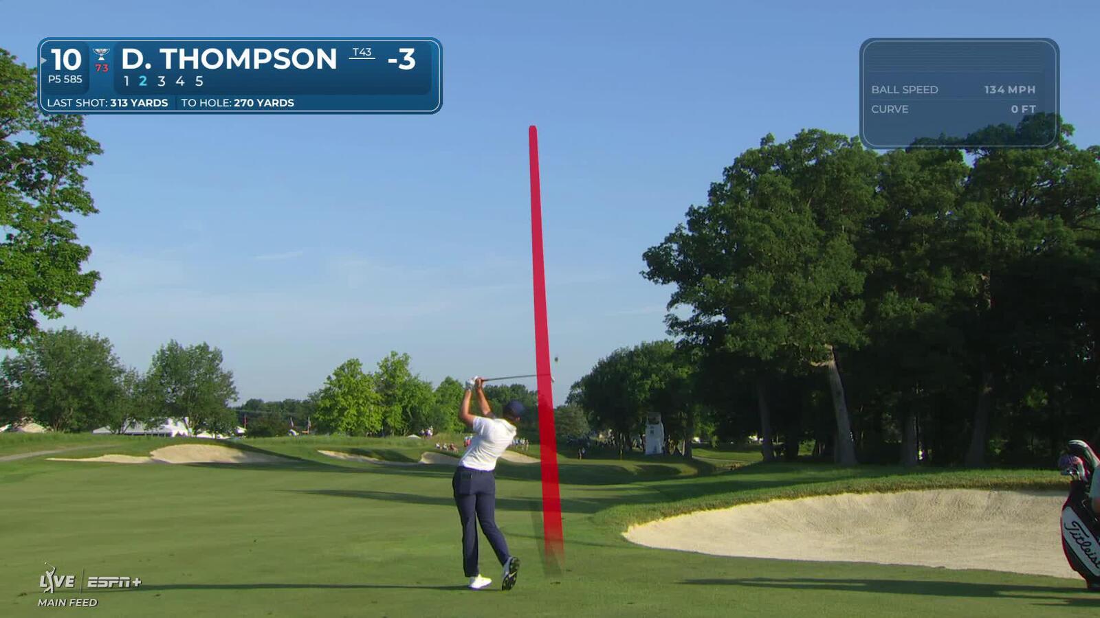 Davis Thompson | Round 2 | 10th hole | Shot 2 | 2025 John Deere