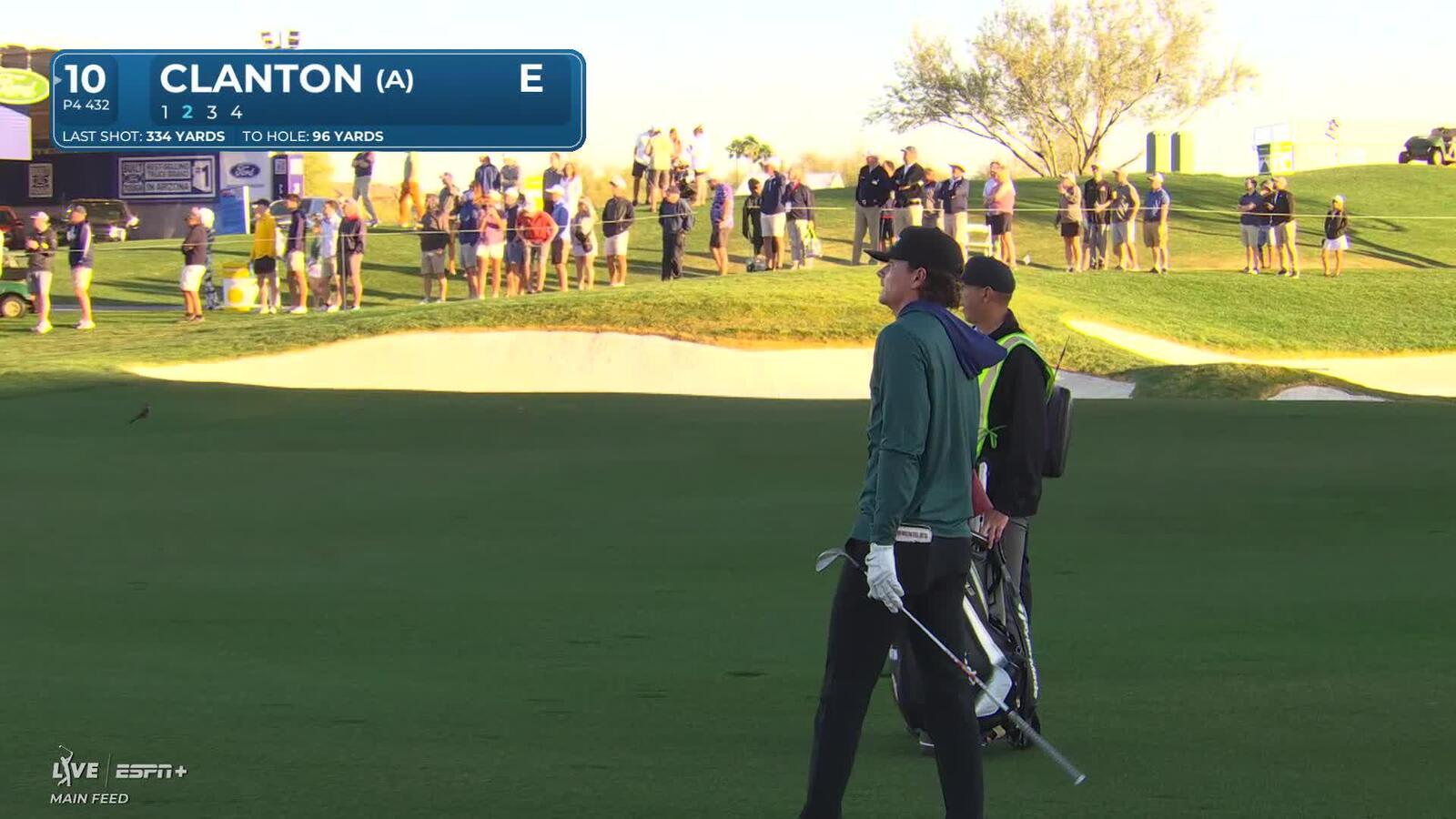 Luke Clanton | Round 1 | 10th hole | Shot 2 | 2025 WM Phoenix Open