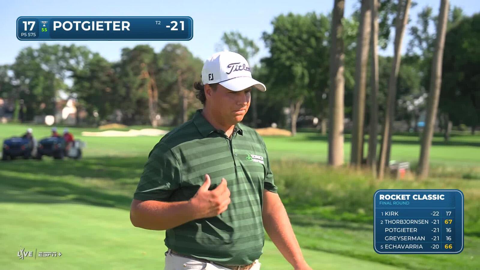 Aldrich Potgieter | Round 4 | 17th hole | Shot 1 | 2025 Rocket Classic