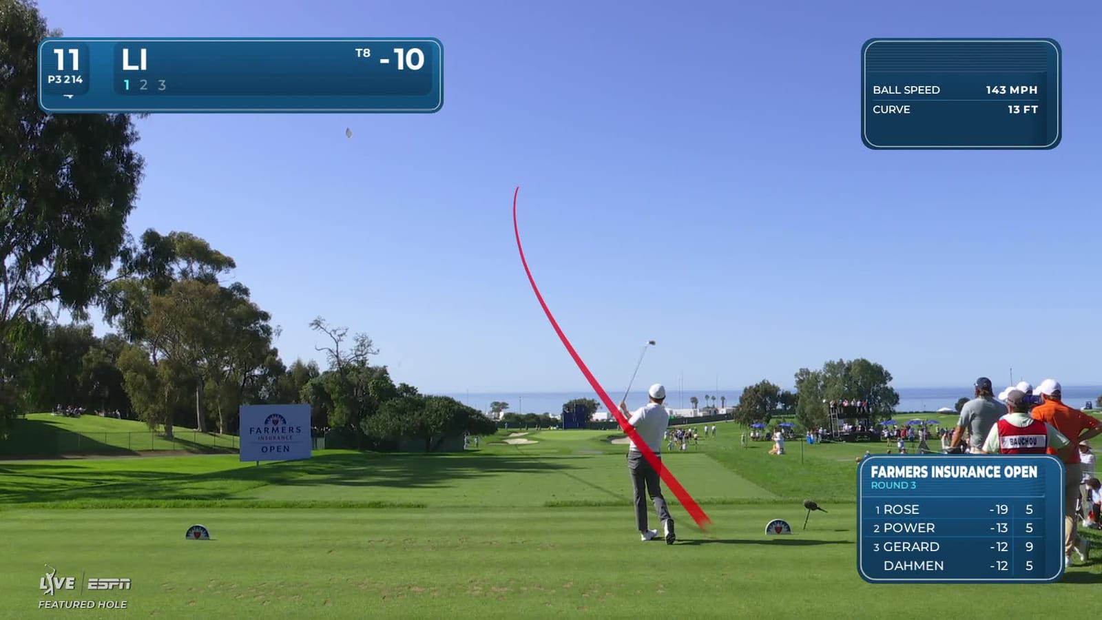 Haotong Li | Round 3 | 11th hole | Shot 1 | 2026 Farmers