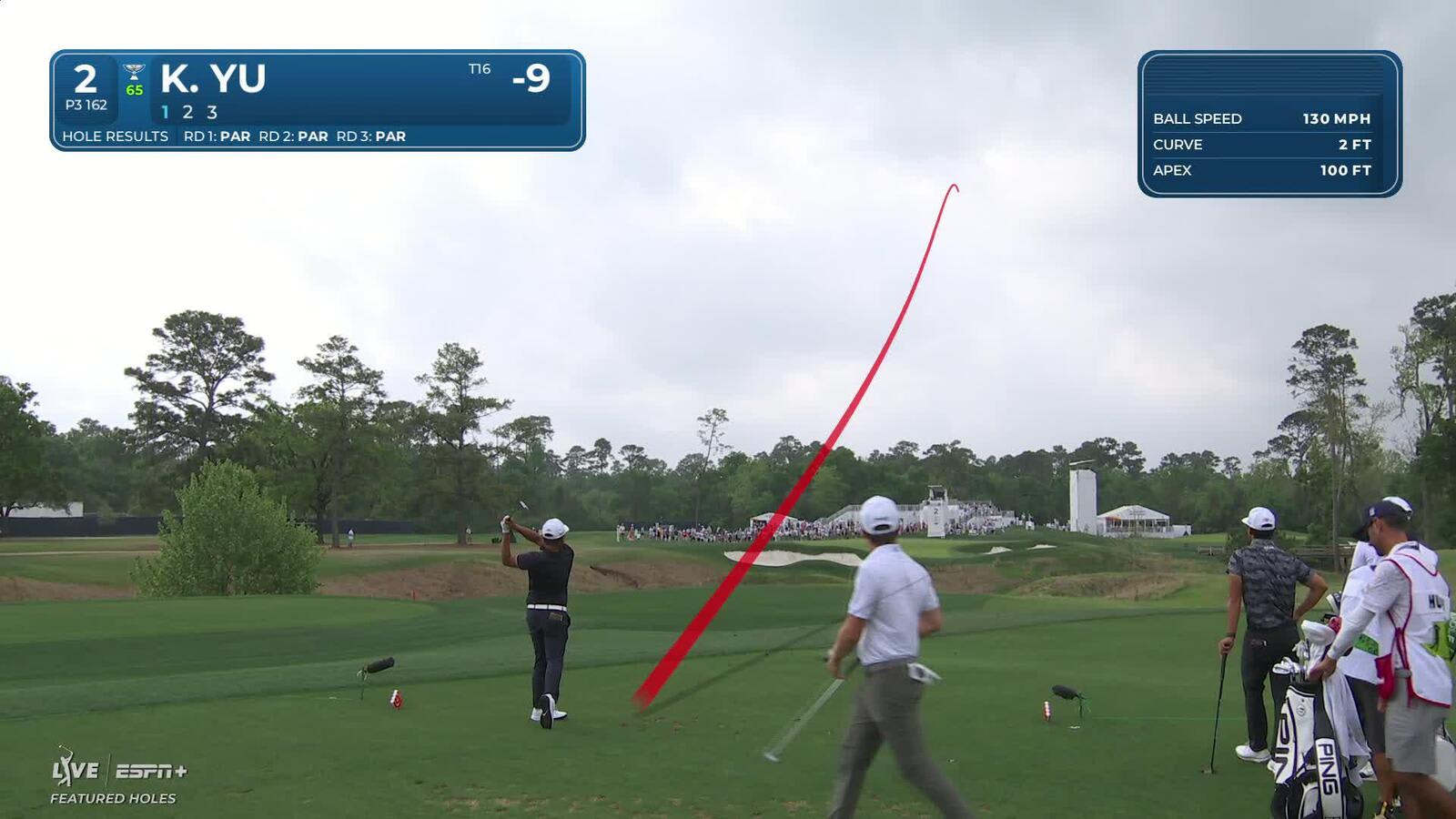 Kevin Yu | Round 4 | 2nd hole | Shot 1 | 2025 Houston Open