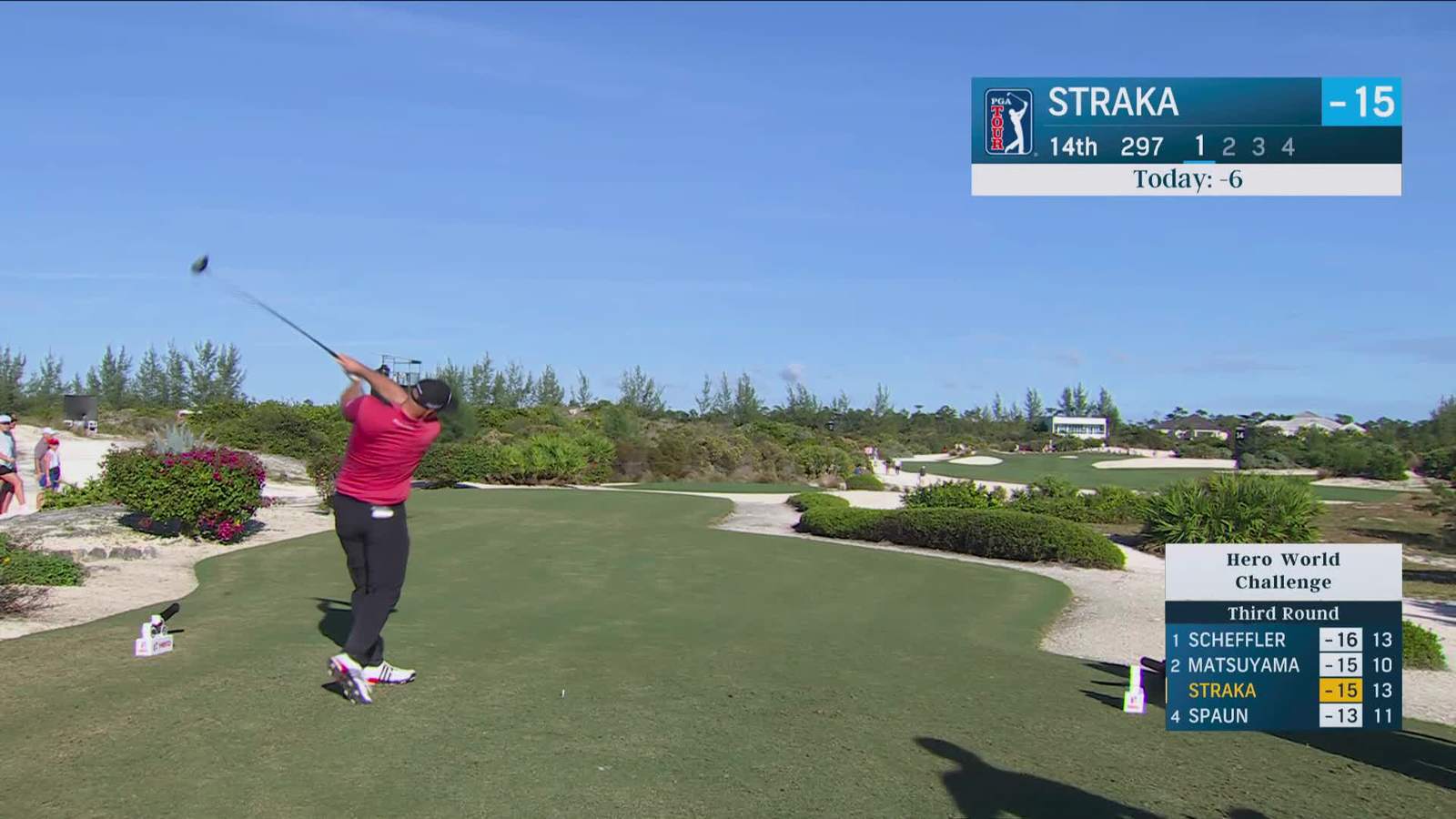 Sepp Straka | Round 3 | 14th hole | Shot 1 | 2025 Hero World Challenge