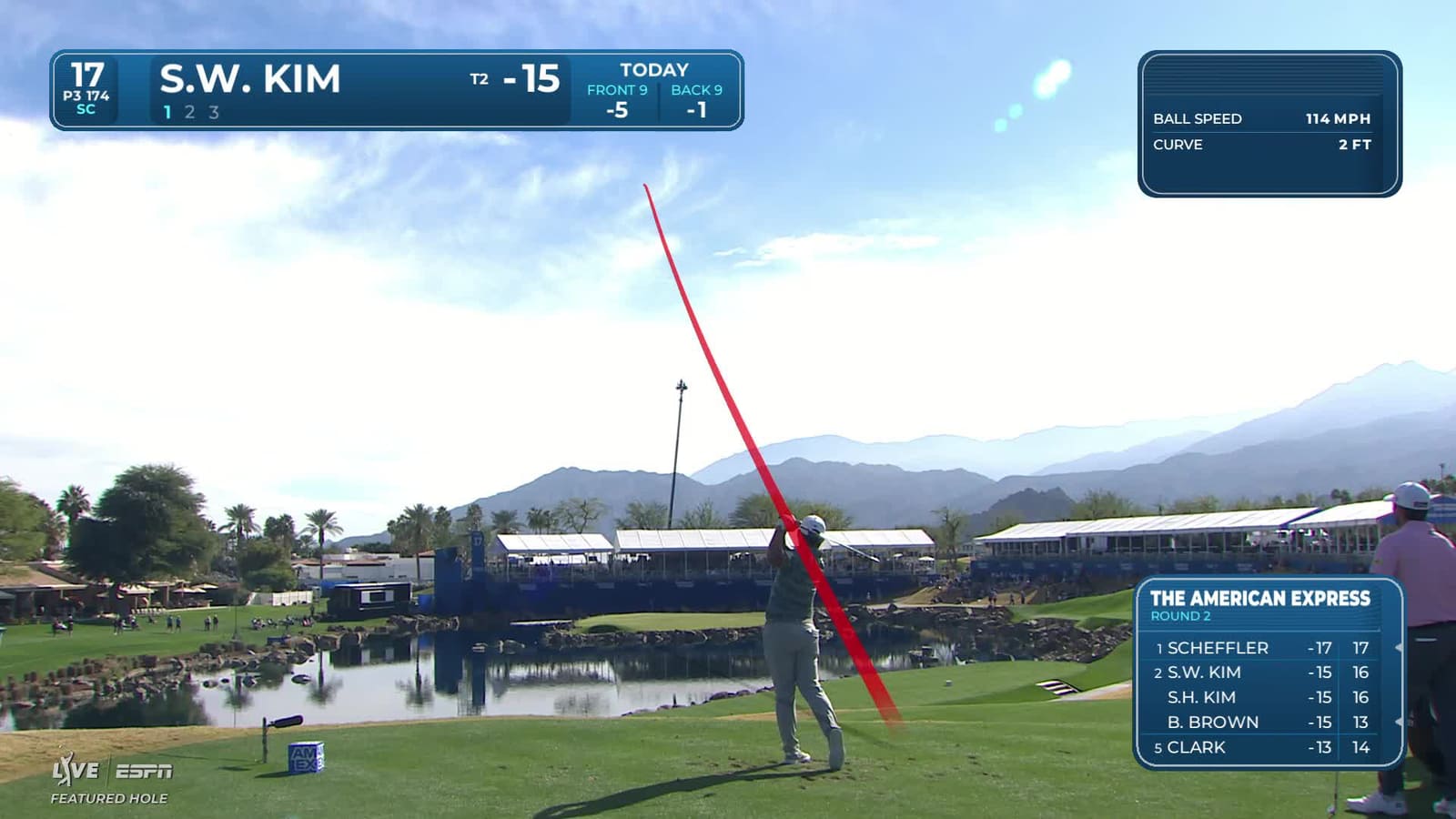 Si Woo Kim | Round 2 | 17th hole | Shot 1 | 2026 The American Express