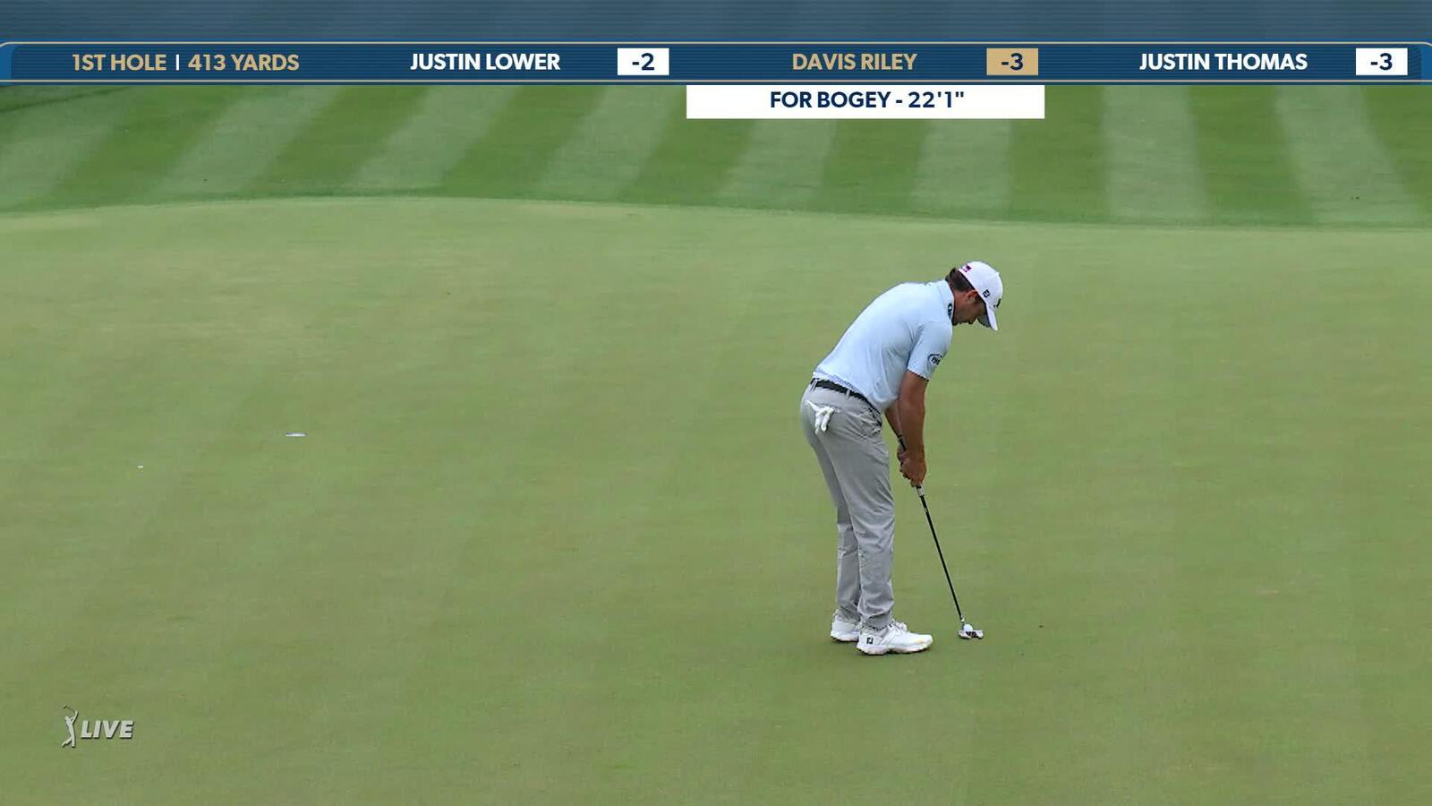 Davis Riley | Round 4 | 1st hole | Shot 5 | 2025 THE PLAYERS