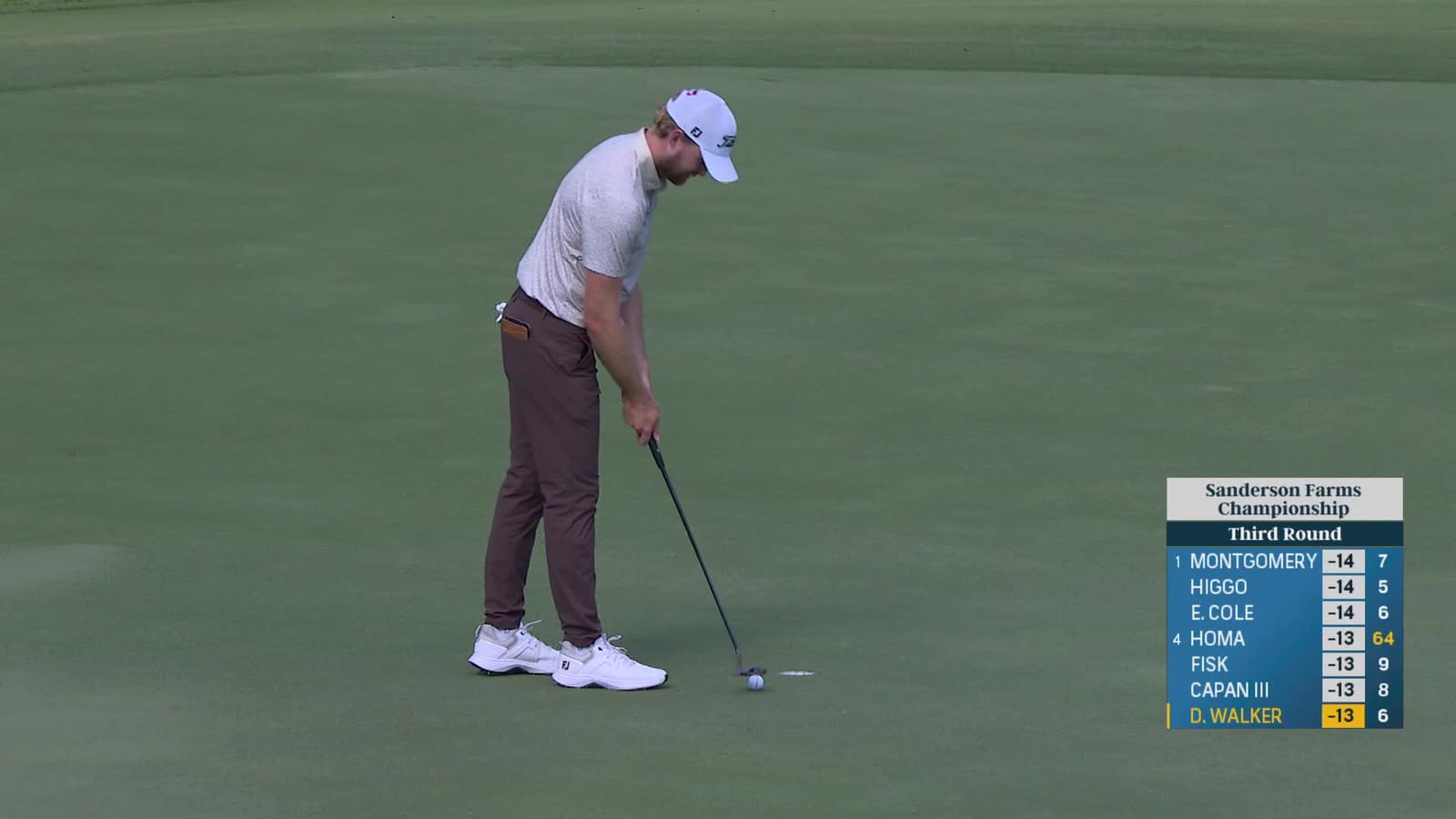 Danny Walker | Round 3 | 7th hole | Shot 4 | 2025 Sanderson Farms