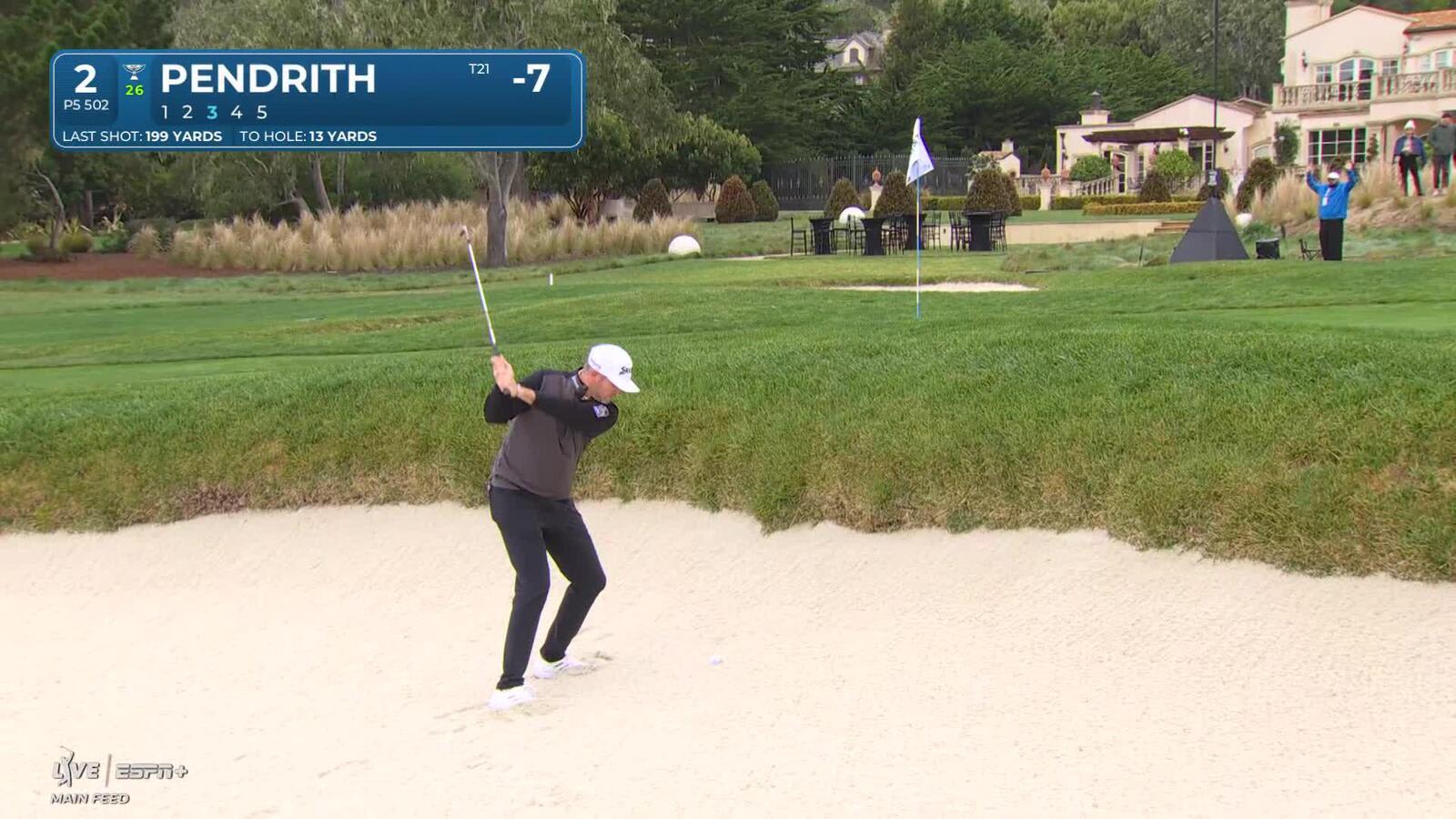 Taylor Pendrith | Round 3 | 2nd hole | Shot 3 | 2025 AT&T Pebble Beach