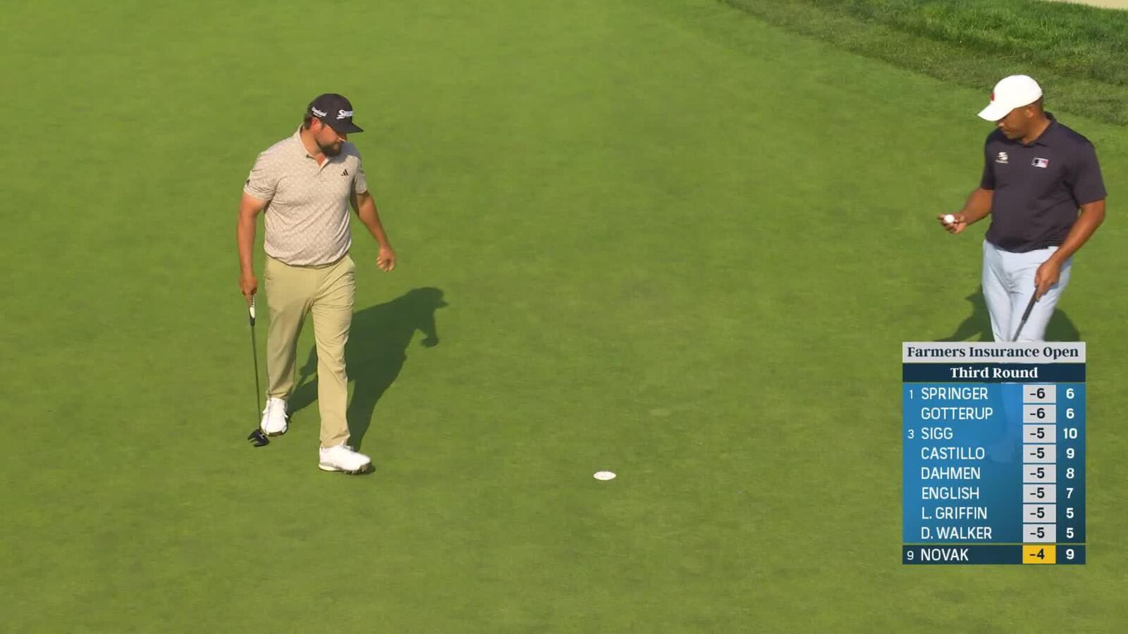 Andrew Novak | Round 3 | 10th hole | Shot 3 | 2025 Farmers