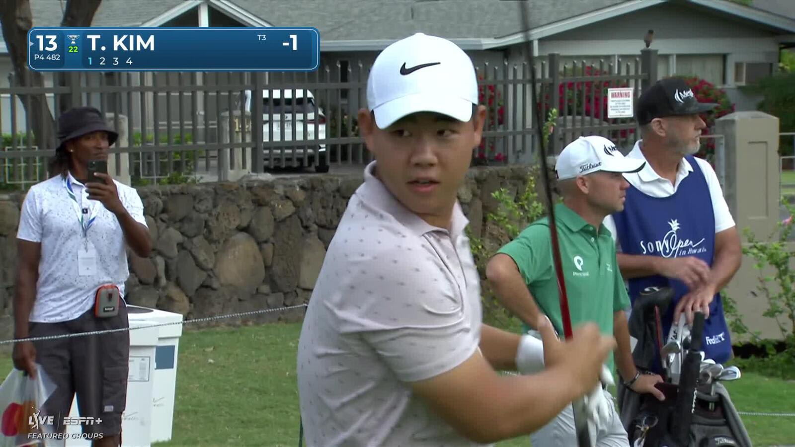 Tom Kim | Round 1 | 13th hole | Shot 1 | 2025 Sony Open