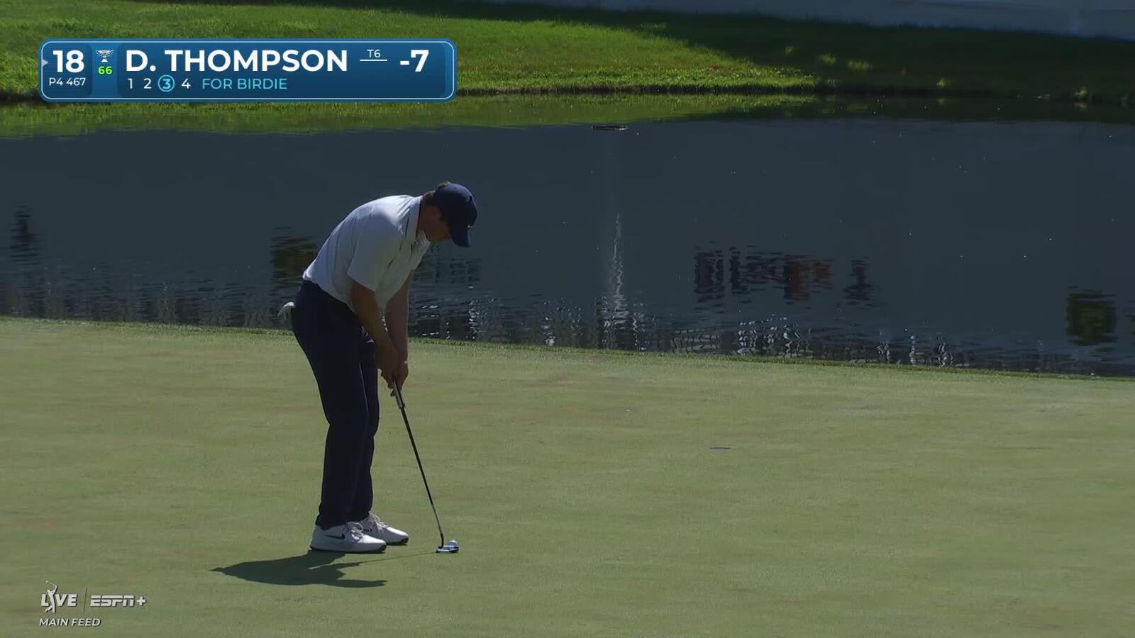 Davis Thompson | Round 2 | 18th hole | Shot 3 | 2025 John Deere