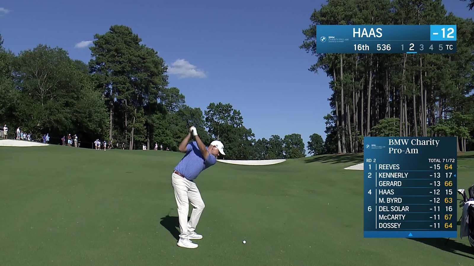 Bill Haas makes birdie on No. 16 at BMW Charity Pro-Am