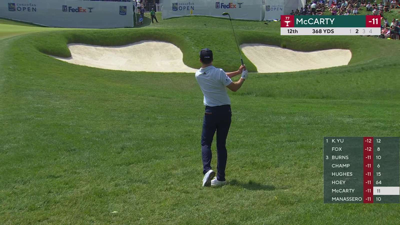 Matt McCarty makes birdie on No. 12 at RBC Canadian