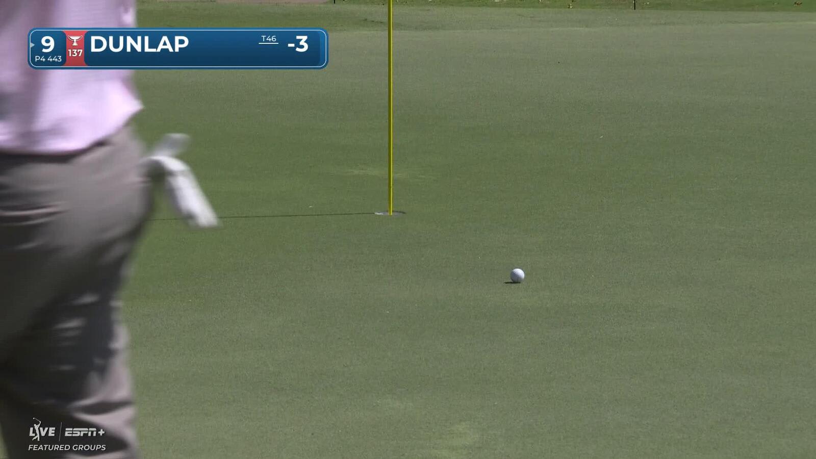 Nick Dunlap goes over the tree to set up birdie, moving to four under ...