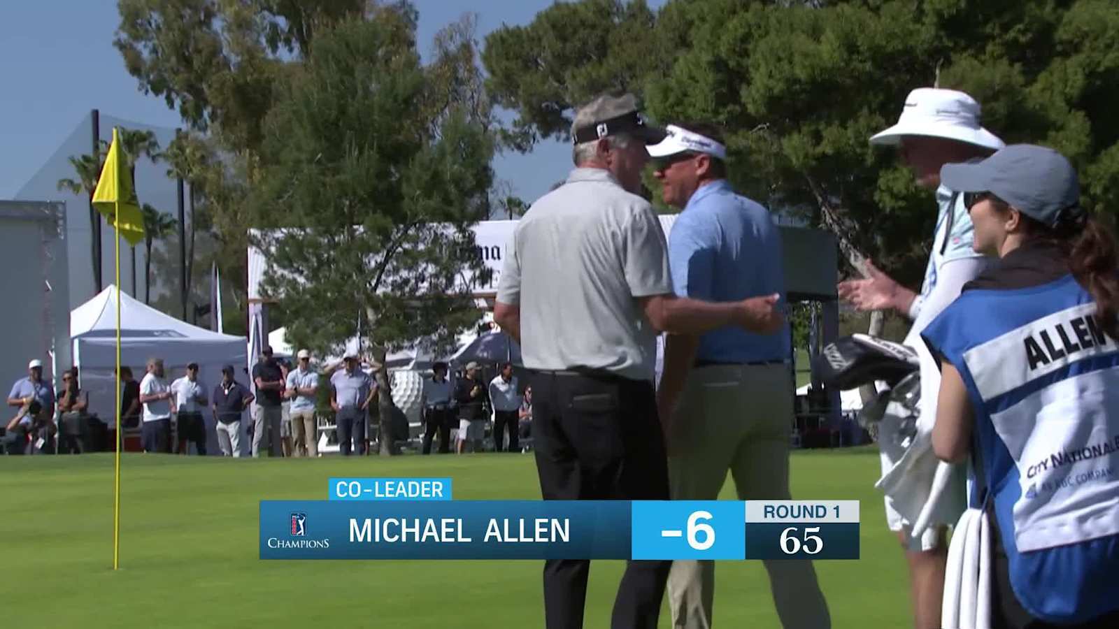 Michael Allen holes out for birdie on No. 9 at Hoag Classic