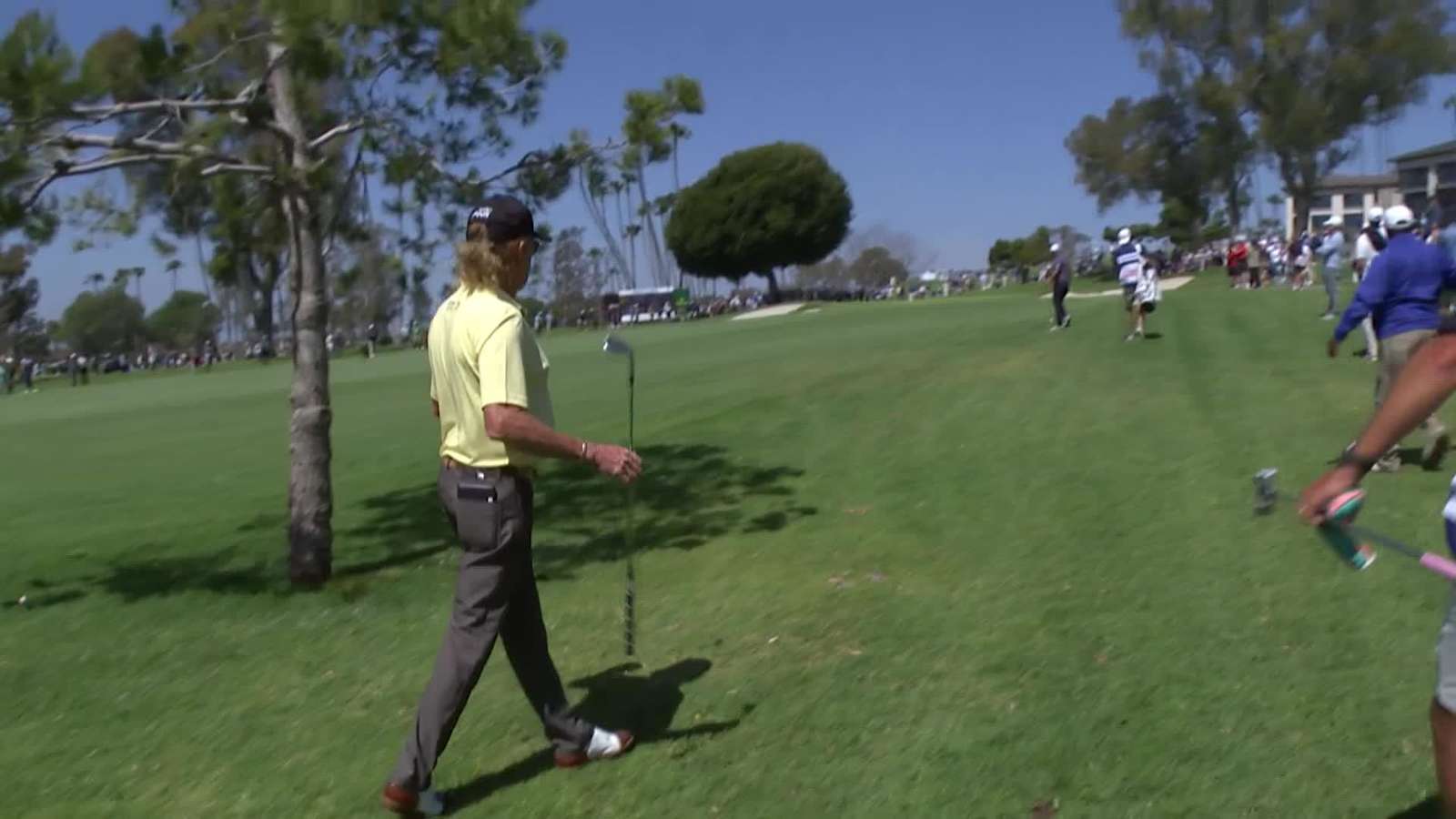 Miguel Angel Jiménez makes birdie on No. 7 at Hoag Classic