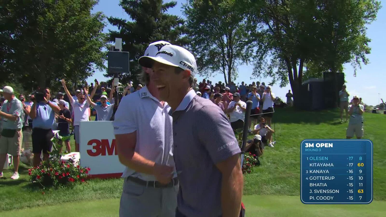 Thorbjørn Olesen makes a hole-in-one No. 8 at 3M Open Round 3