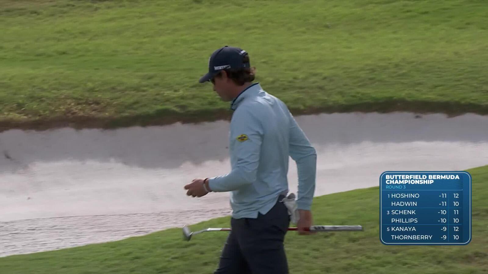 Adam Schenk makes birdie on No. 11 at Butterfield Bermuda