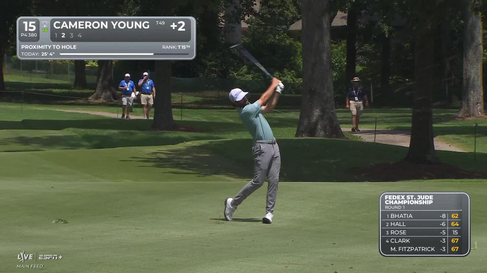 Cameron Young makes birdie on No. 15 at FedEx St. Jude