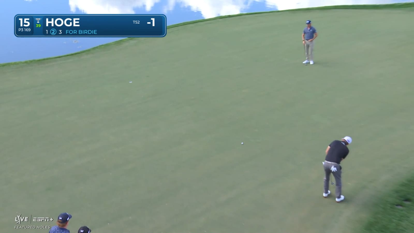 Tom Hoge holes a downhill 33-foot birdie putt at Cognizant Classic
