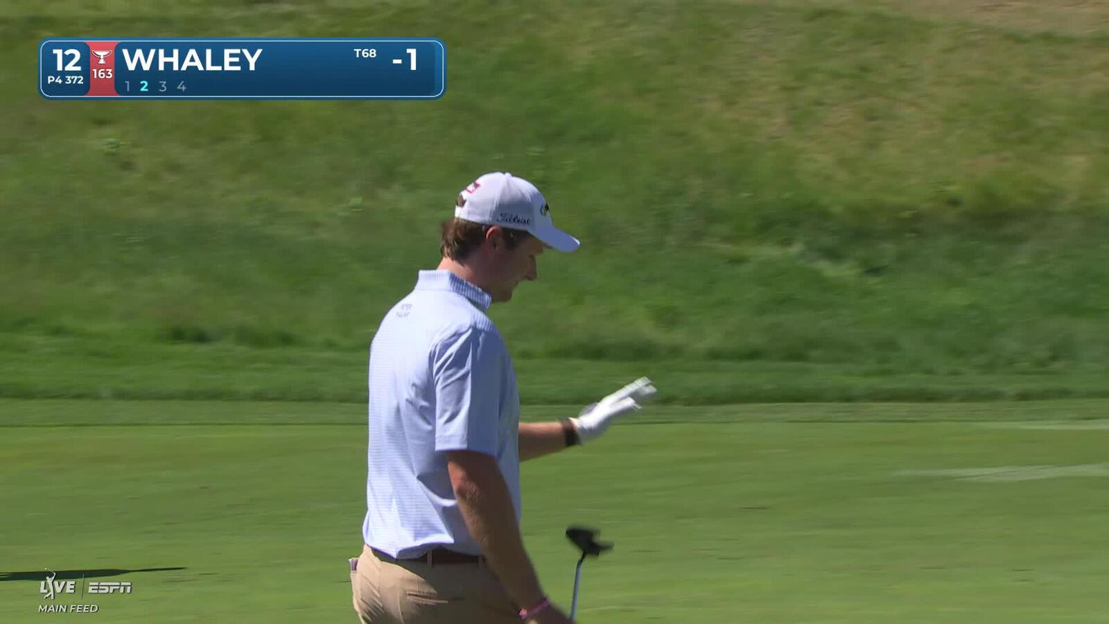 Vince Whaley gets up-and-down from 69 yards for birdie on No. 12 at RBC ...