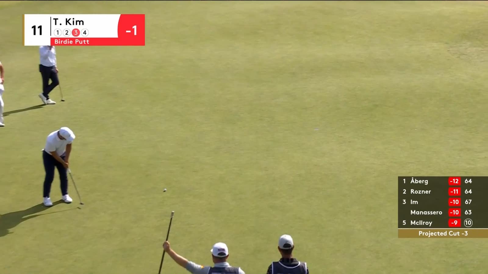 Tom Kim curves in 32-foot birdie putt at Genesis Scottish Open