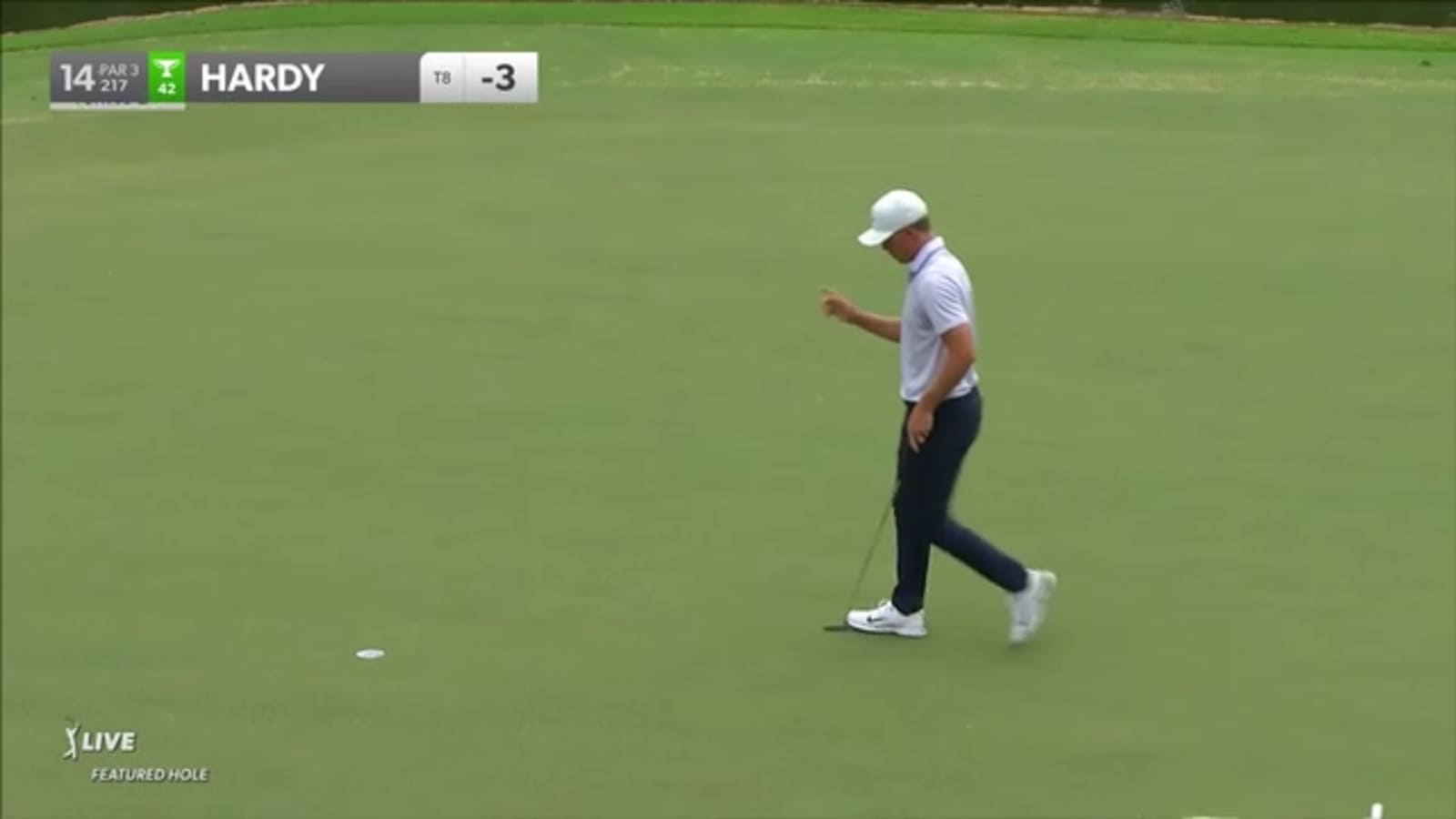 Nick Hardy makes 10-foot putt for birdie at FedEx St. Jude