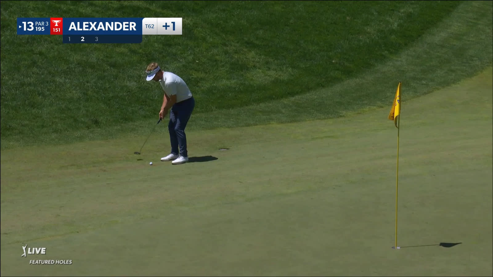 Tyson Alexander makes it from off the green for birdie at RBC Canadian