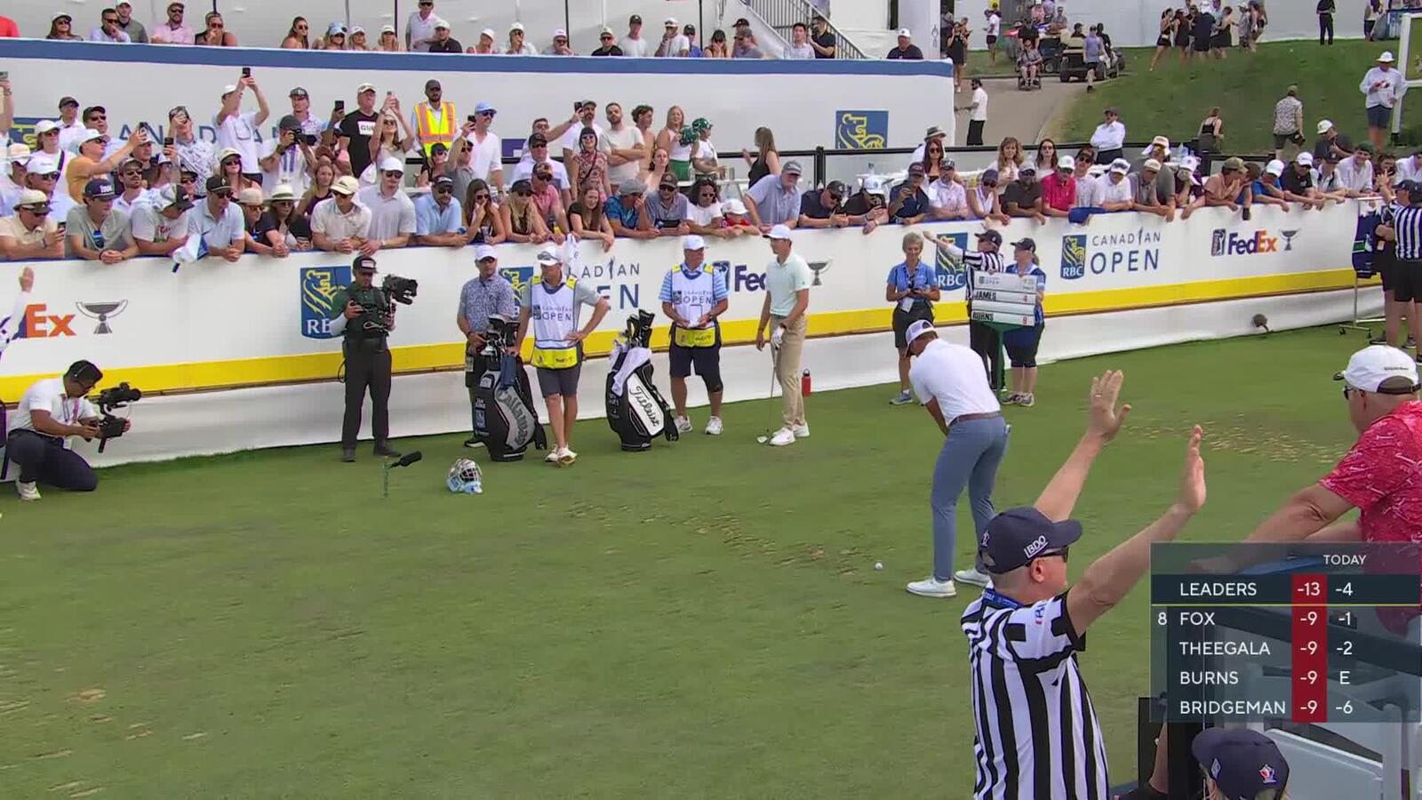 Sam Burns hits tee shot to 12 feet, sets up birdie on No. 14 at RBC ...