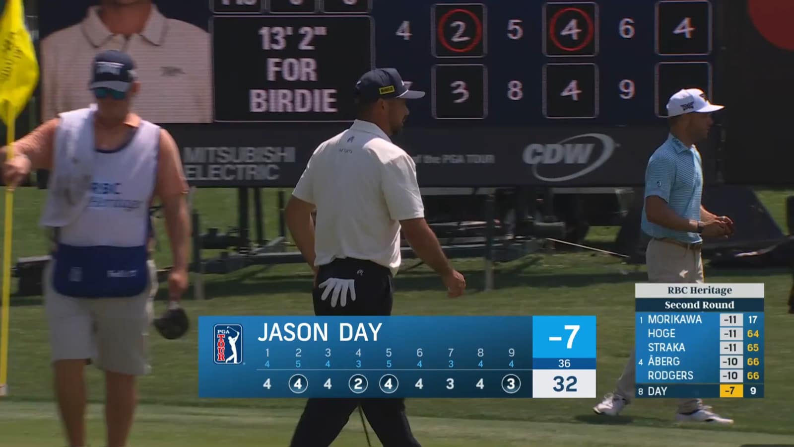 Jason Day makes 13-foot putt for birdie at RBC Heritage