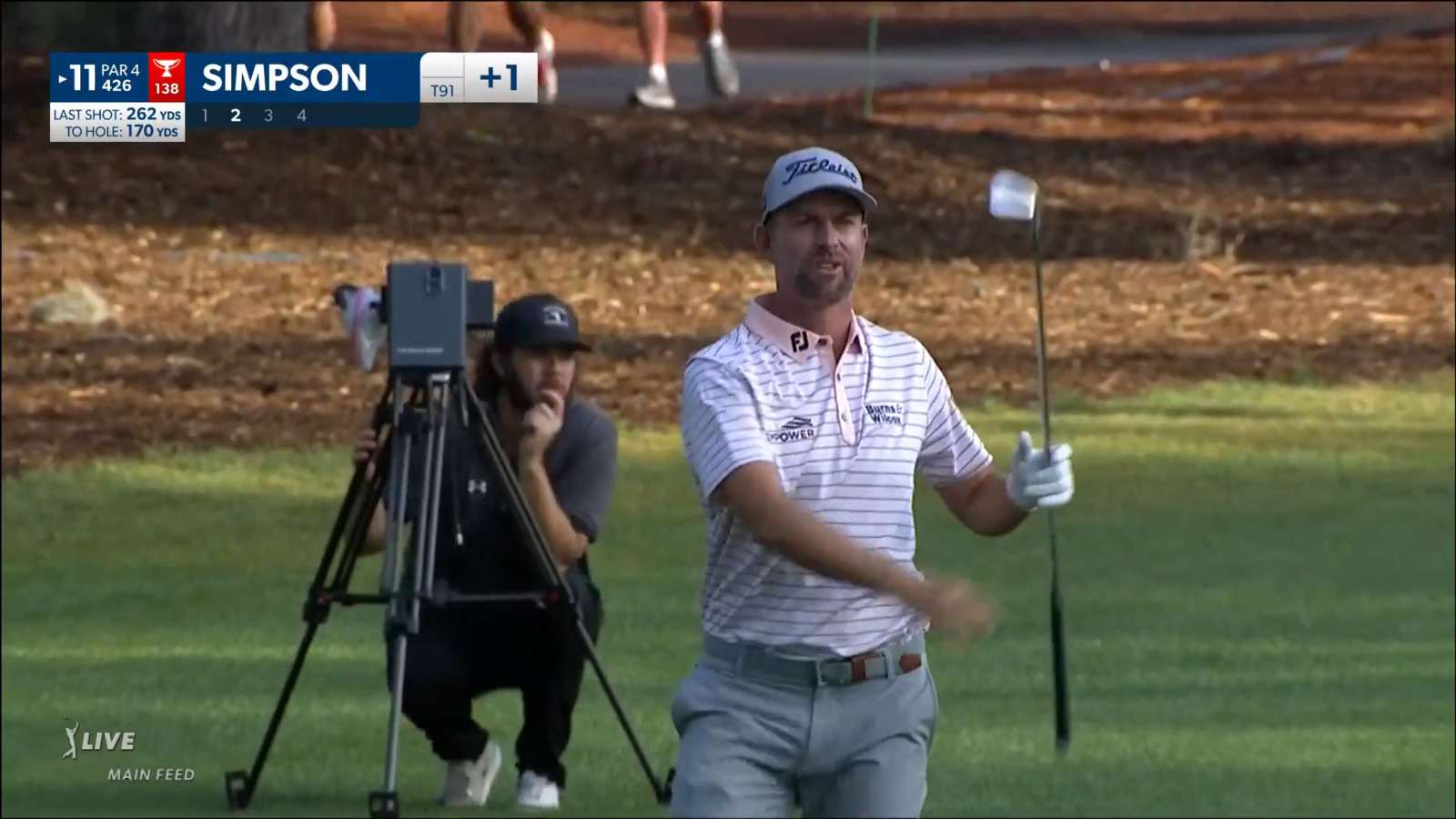 Webb Simpson dials in approach to set up birdie at RBC Heritage