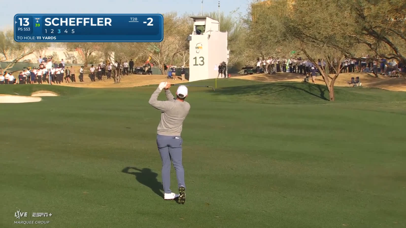 Scottie Scheffler spins third to set up birdie at WM Phoenix Open