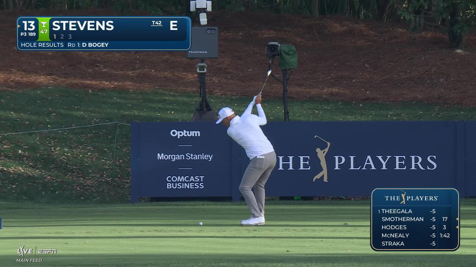 Sam Stevens hits 191-yard drive to 4 feet, makes birdie at THE PLAYERS