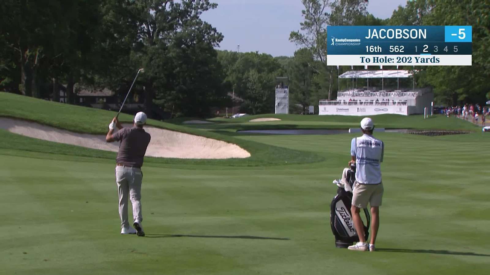Freddie Jacobson makes birdie on No. 16 at Kaulig Companies Championship